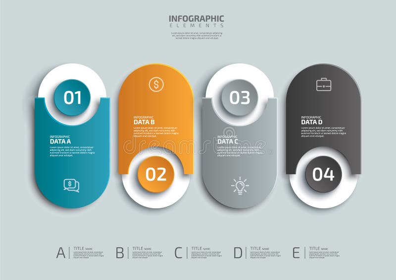 Realistic Process Infographic Different Charts Diagrams Workflow ...