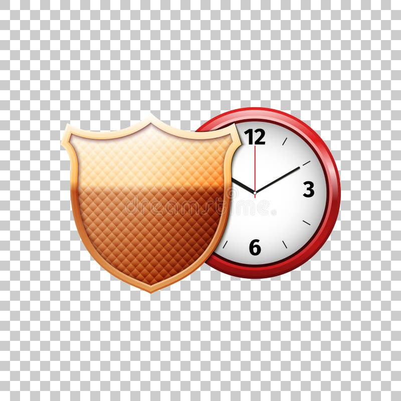 Protected Guard Shield Concept with Yellow Shield Stock Illustration ...