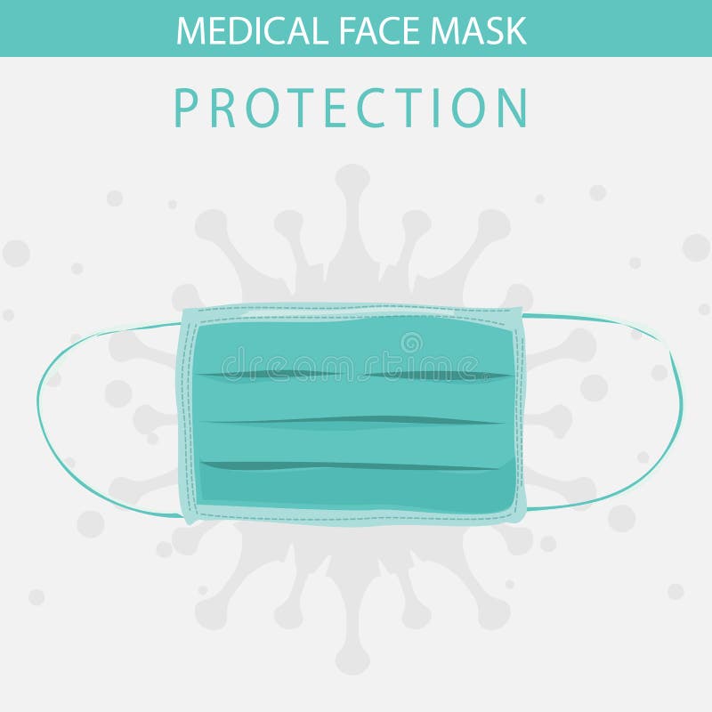 Realistic Protective Medical Face Mask Front Side Vector Protection ...