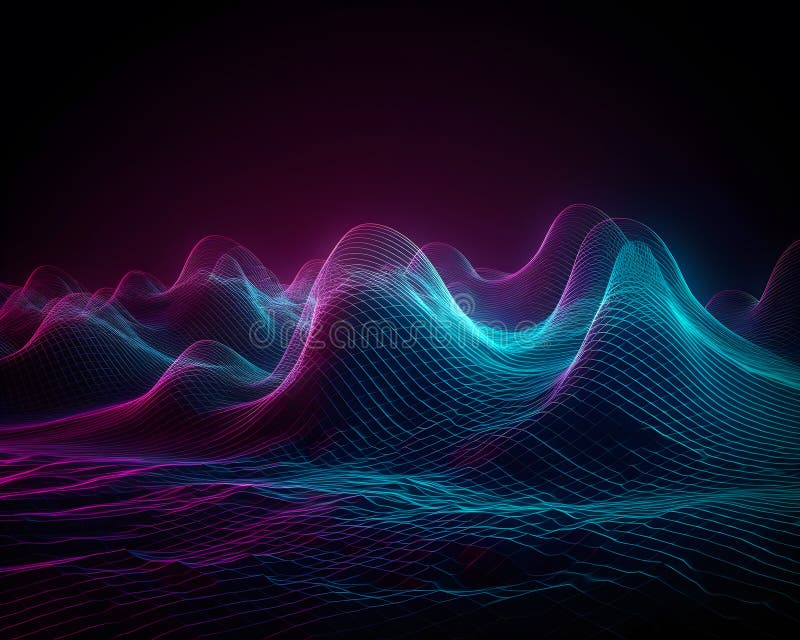 Realistic Psychic Waves Illustration Wallpaper Design Stock ...