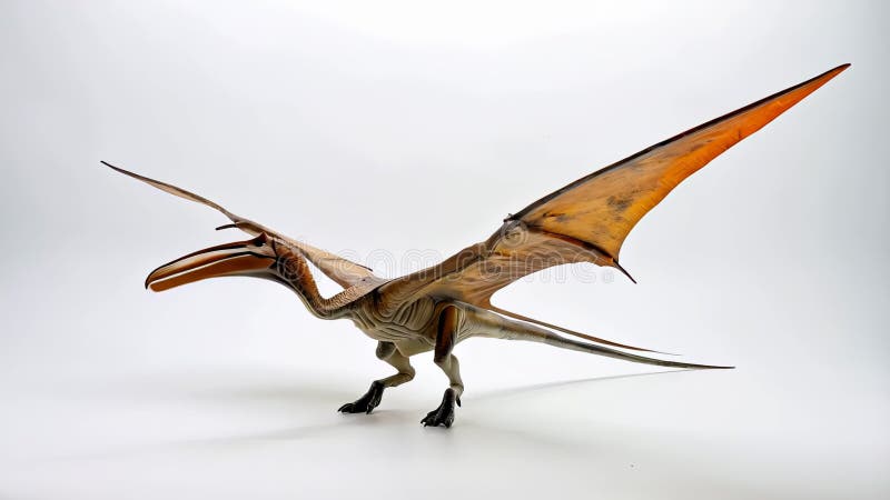 Pterodactyl Dinosaur Figurine Roaring, Wings Spread Wide, Standing ...