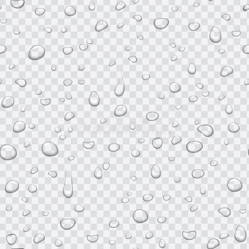 Realistic Pure and Transparent Water Drops Set Vector Illustration Wet ...