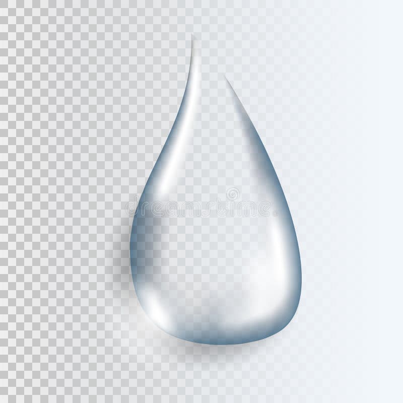 Realistic Pure Transparent Water Drop with Shadow Stock Illustration ... Realistic Pure Transparent Water Drop with Shadow Stock Illustration ...