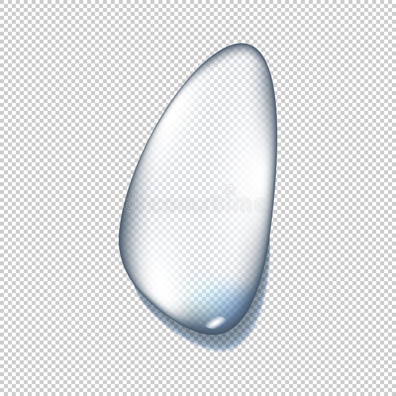Realistic Pure Transparent Water Drop with Shadow on Gray Background ... Realistic Pure Transparent Water Drop with Shadow on Gray Background ...