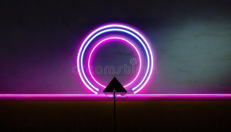 Realistic Purple Neon Rectangle Frame with Glow Effect Isolated on Dark ...