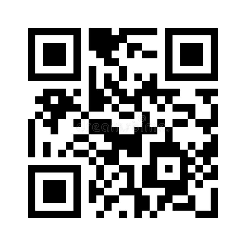 Realistic QR Code Sample for Smartphone Scanning with Website Hyperlink ...