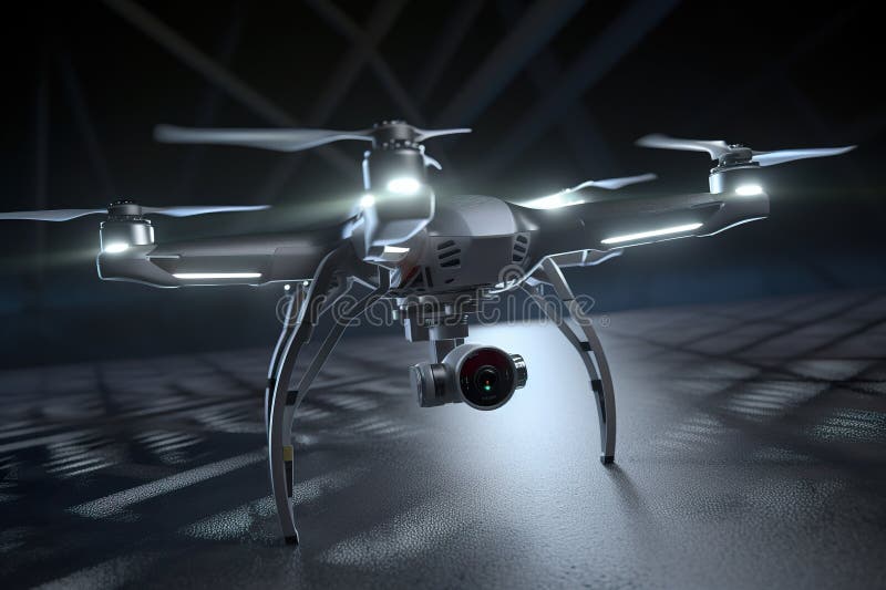 Realistic Quadrocopter Drone, AI Generative Stock Illustration ...