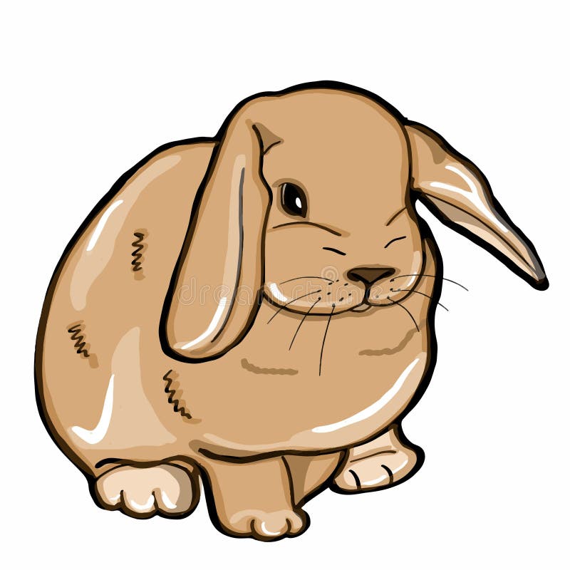 Realistic rabbit drawing stock vector. Illustration of painting - 100642217