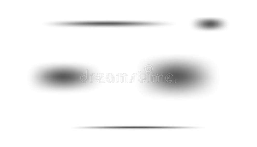 Realistic Radial Circle Shadow Set for Graphic Design Stock Vector ...