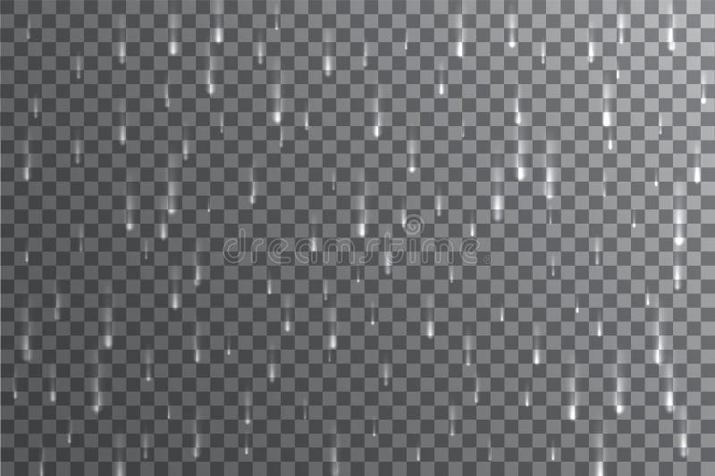 Realistic Rain Texture on Transparent Background. Rain Drops Overlay ...