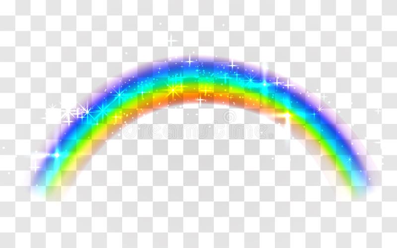 Realistic Rainbow. Abstract Colorful Rainbow Template on Transparent ... Realistic Rainbow. Abstract Colorful Rainbow Template on Transparent ...