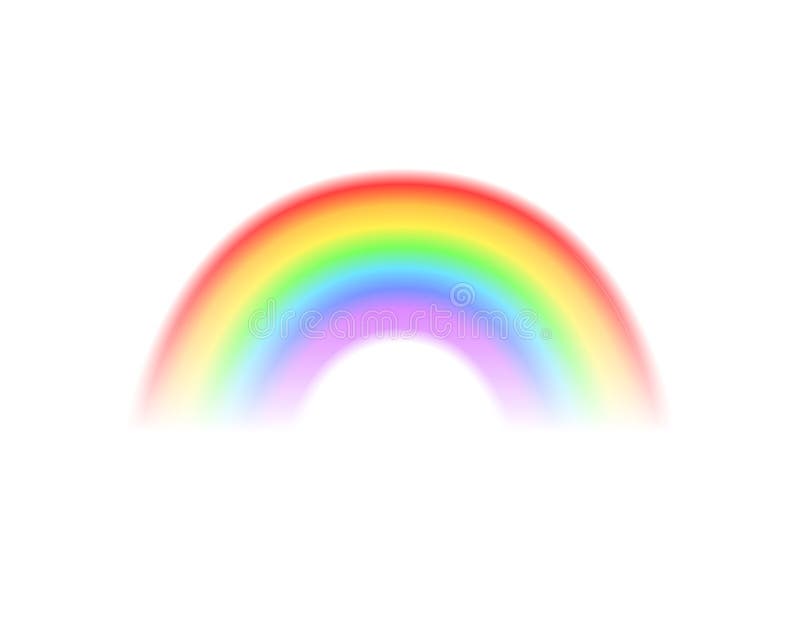 Realistic Rainbow Illustration Stock Vector - Illustration of arch ...