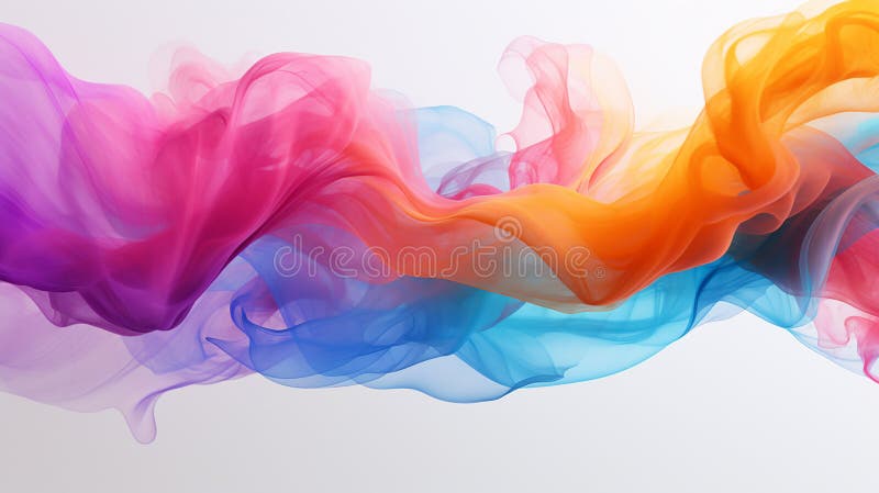 Realistic Rainbow Smoke. 3D Render Stock Illustration - Illustration of ...
