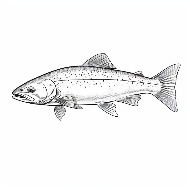 Simple Trout Drawing