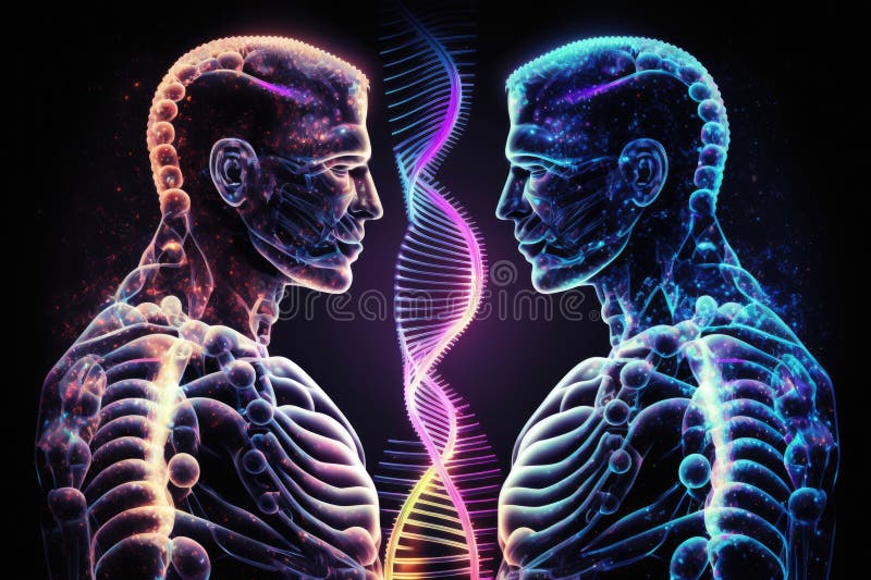 Realistic X-ray of Human Bodies Stock Illustration - Illustration of ...