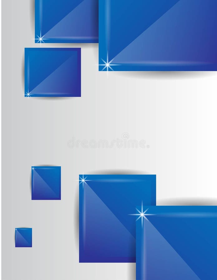 Realistic Rectangles in Blue Modern Tech Background Stock Illustration ...