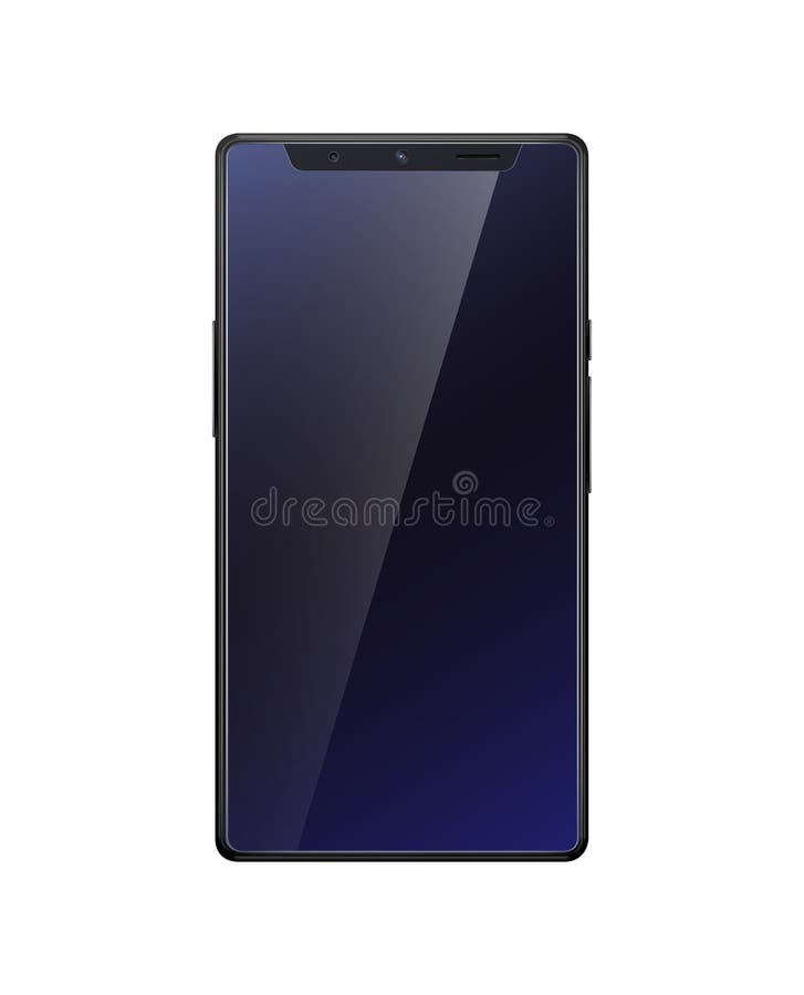 Realistic Rectangular Smartphone Composition Stock Vector ...