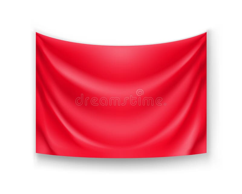 Blank Horizontal Banner, Streamer, Mockup, Isolated Stock Vector ...