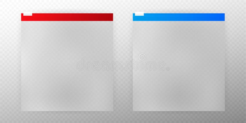 Realistic Red and Blue Plastic Bags on Zippers. Vector Illustration ...