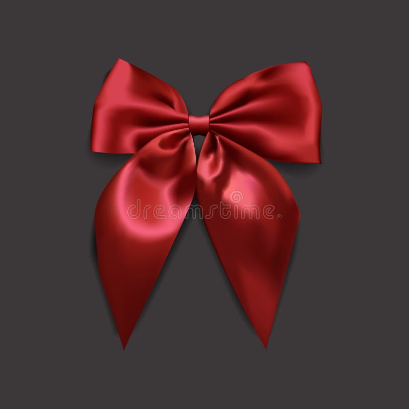 Realistic red bow stock vector. Illustration of white - 72629544