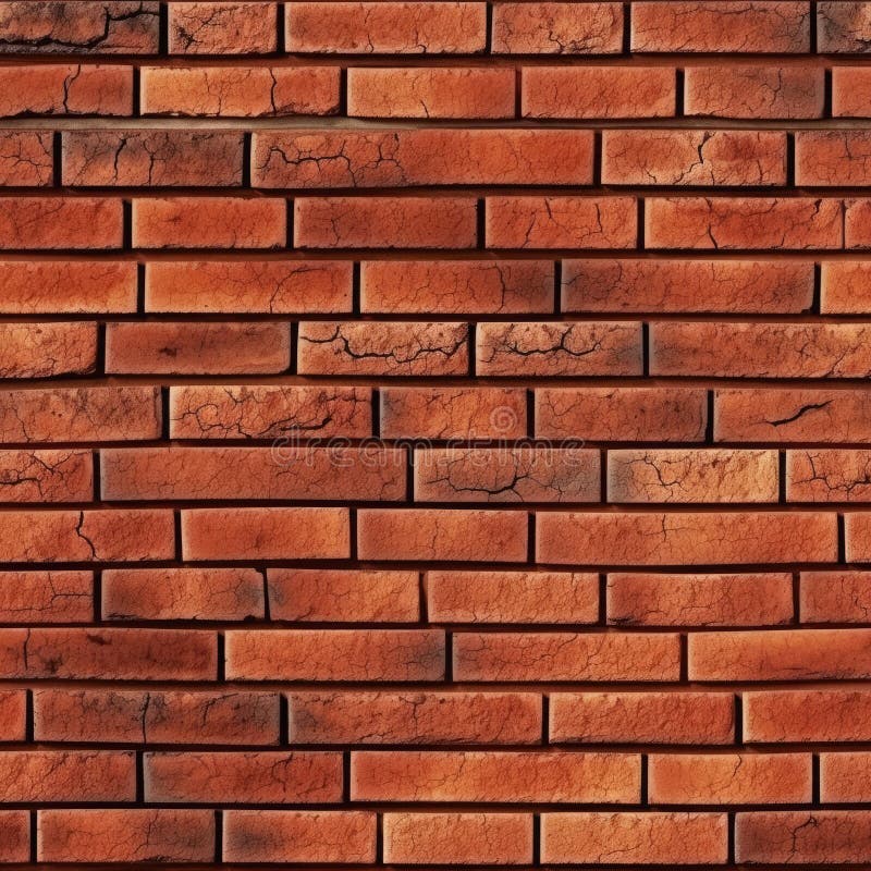 Realistic Red Brick Texture Background Stock Illustration ...