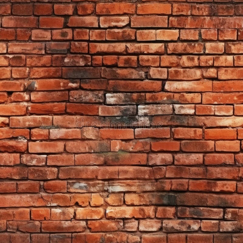 Realistic Red Brick Texture Background Stock Illustration ...
