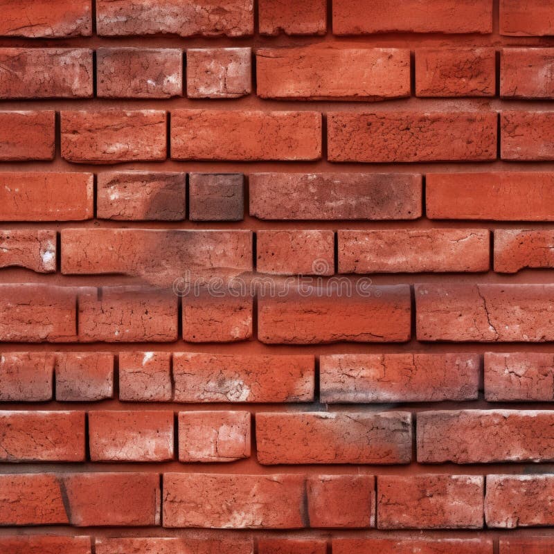 Realistic Red Brick Texture Background Stock Illustration ...