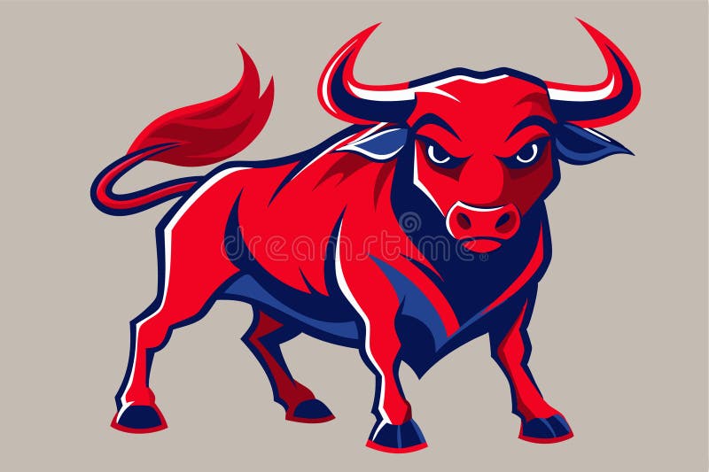 A Realistic Red Bull Vector Artwork Illustration Stock Illustration ...