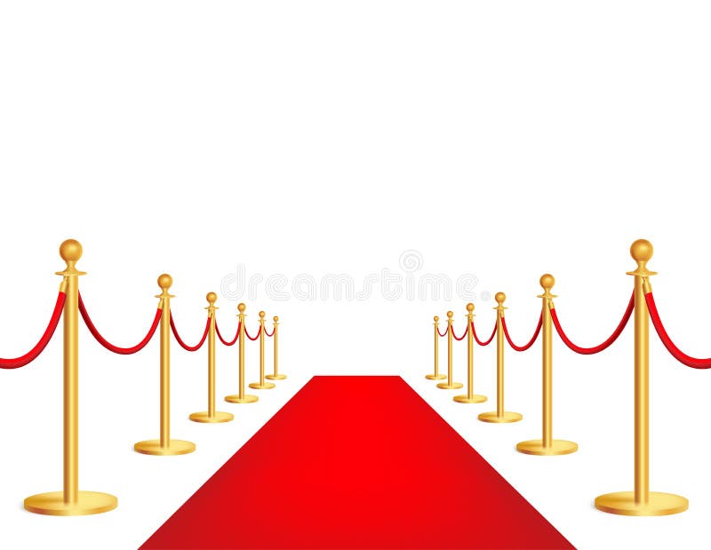 Realistic Red Event Carpet, Golden Rope Barrier. Grand Opening, Luxury ... Realistic Red Event Carpet, Golden Rope Barrier. Grand Opening, Luxury ...