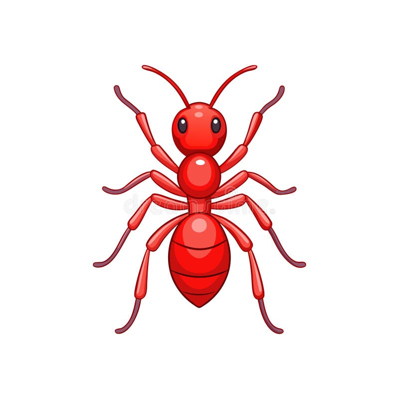 Realistic Red Imported Fire Ant Colorful Illustration Stock Image ...