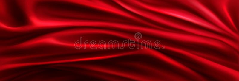 Realistic Red Silk Top View Vector Background Stock Illustration ...