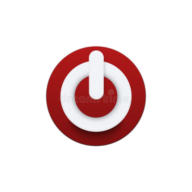Red and white button stock illustration. Illustration of open - 170892941
