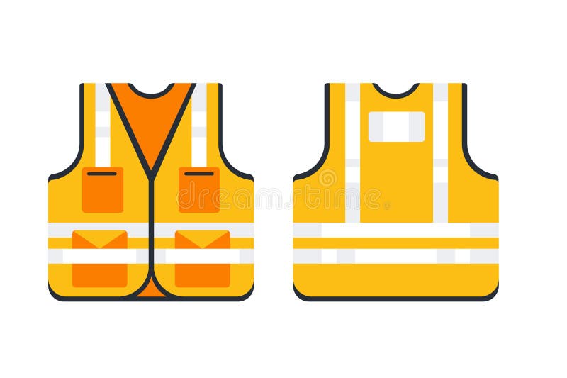 Realistic Reflective Vest. Safety Jacket. Security and Worker Uniform ...
