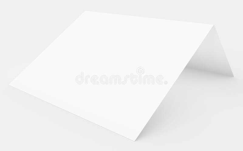Realistic Render Bend Blank Paper Stock Illustration - Illustration of ...