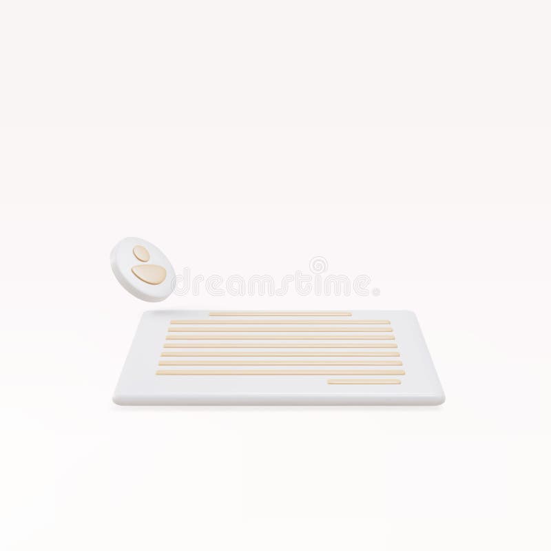 3d Realistic Render Documents Personal Data. Vector Illustration Stock Vector - Illustration of ...