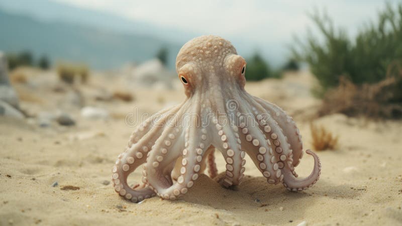 Realistic Rendered Octopus in Unreal Engine: Detailed and Soft-focus ...