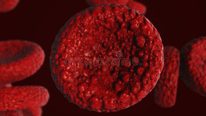 Realistic Rendering of Bacteria - in Red Colors Stock Illustration ...