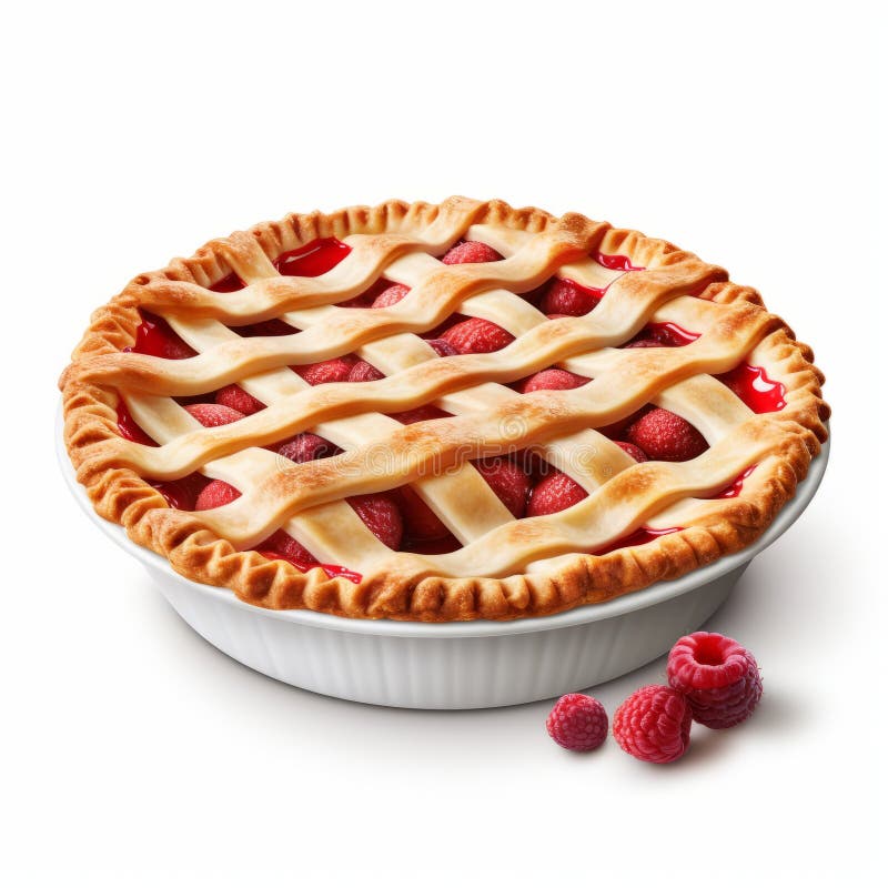 Realistic Rendering of Raspberry Pie with Lattice Top Stock ...