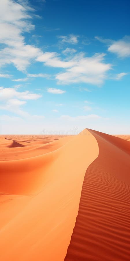 Realistic Rendering of Sahara Desert Sand Dunes on Light Blue ...
