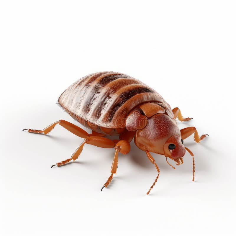 Realistic 3d Bed Bug on White Background Stock Illustration ...