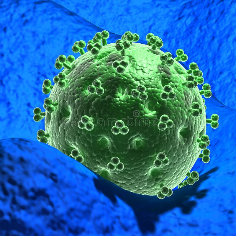 Realistic Rendering of Virus Stock Illustration - Illustration of ...