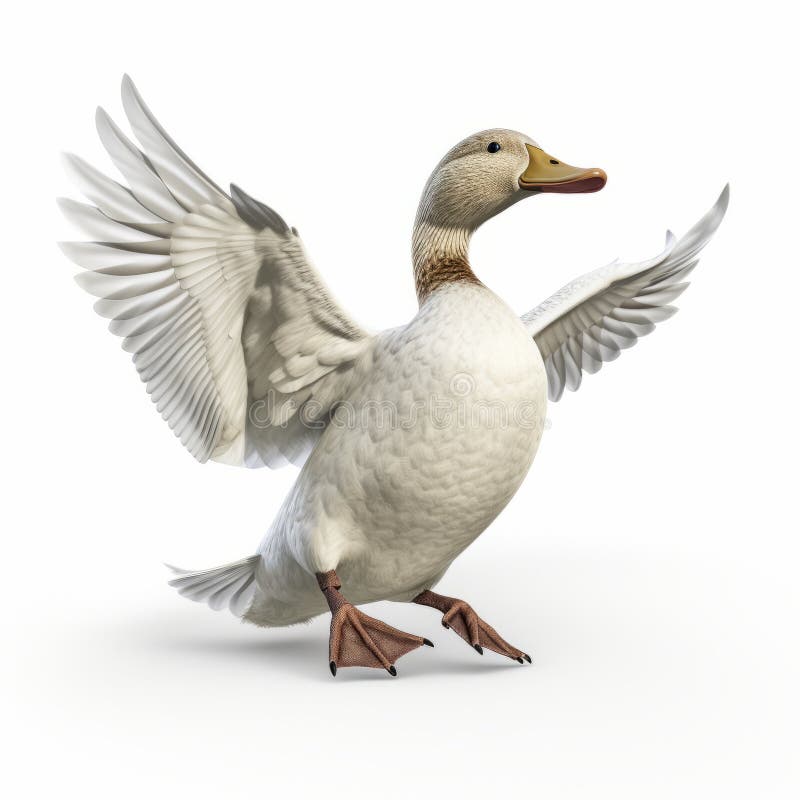 Realistic Rendering of a White Duck in Physically Based Style Stock ...