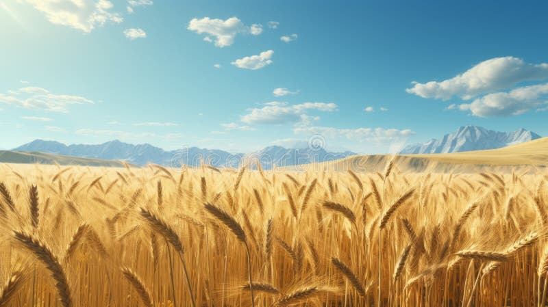 Realistic Renderings of Wheat Fields and Mountains with a Touch of ...