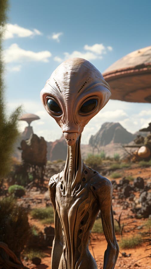 Detailed and Realistic Representation of an Alien Life Form Set within ...