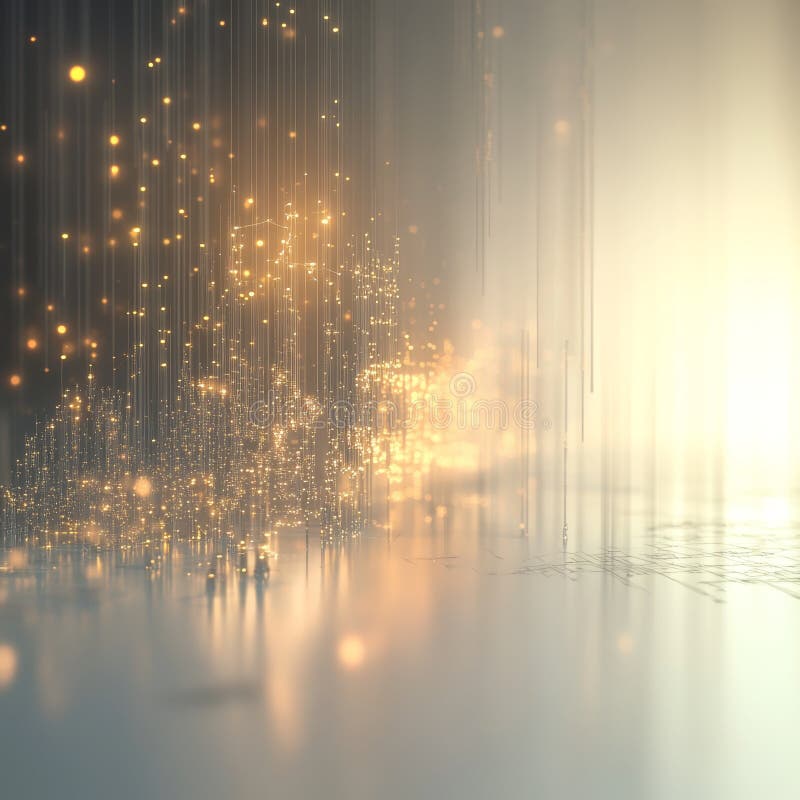 Realistic Representation of Big Data Concept with Soft Glowing Lights ...