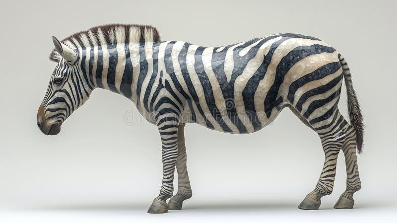 Captivating Realistic Zebra Displaying Its Striking Stripes Stock ...