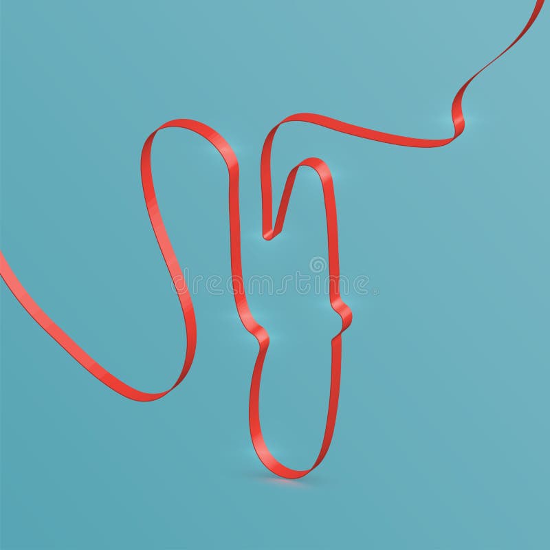 Realistic Ribbon Font from a Typeset, Vector Stock Vector ...