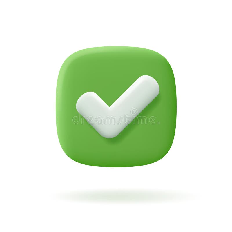 Realistic Right Check Mark, Affirmation Concept. Vector Illustration ...
