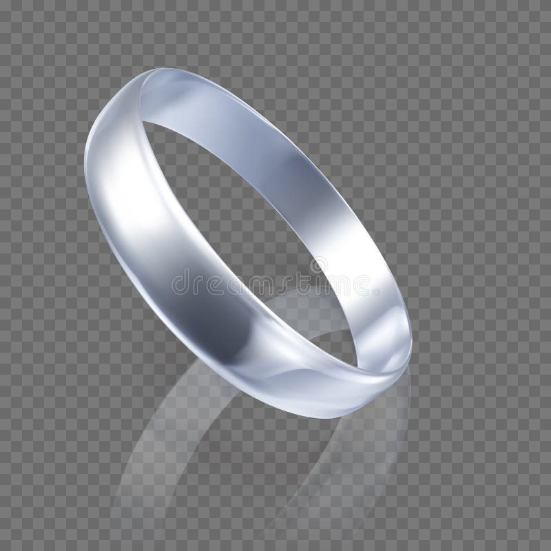 Realistic Ring from White Gold or Silver. 3D Render of Platinum Ring ...