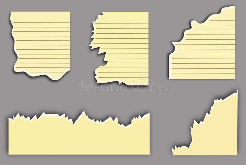 Realistic Rip Paper Set stock vector. Illustration of abstract - 349982269